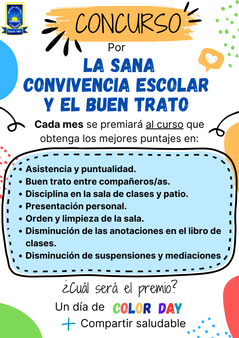 La sana convivencia escolar y el buen trato. – Colegio Manuel Bulnes